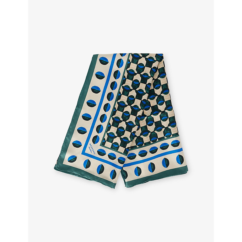 MAX MARA printed square silk scarf 1size